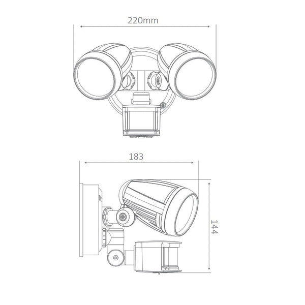 PHL 30W LED Double Sensor Spotlight CCT – topelectrical.greenacre